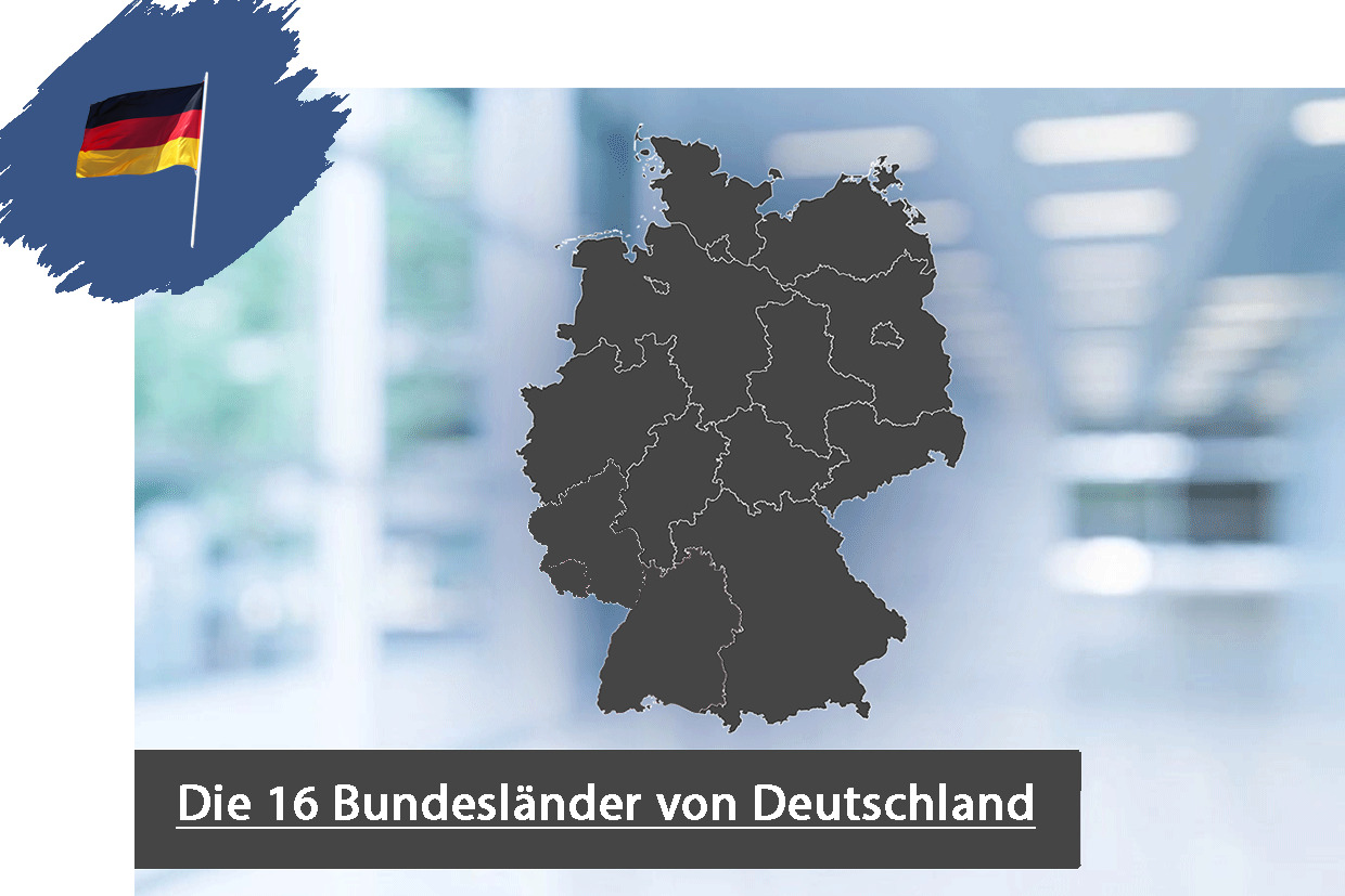 Die Bundesländer von Deutschland - Alle 16 Regierunsbezirke